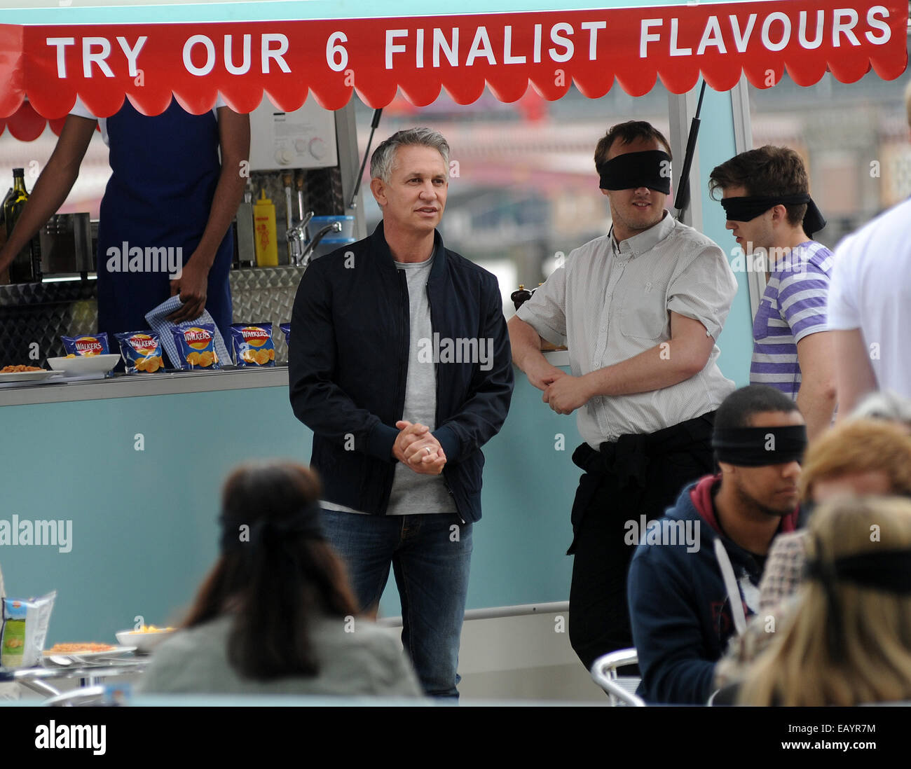 Gary Lineker pictured filming new Walkers Ad on the South Bank ...