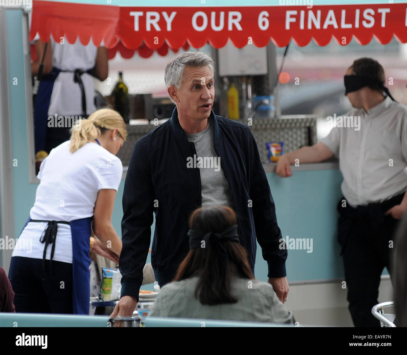 Gary Lineker pictured filming new Walkers Ad on the South Bank ...