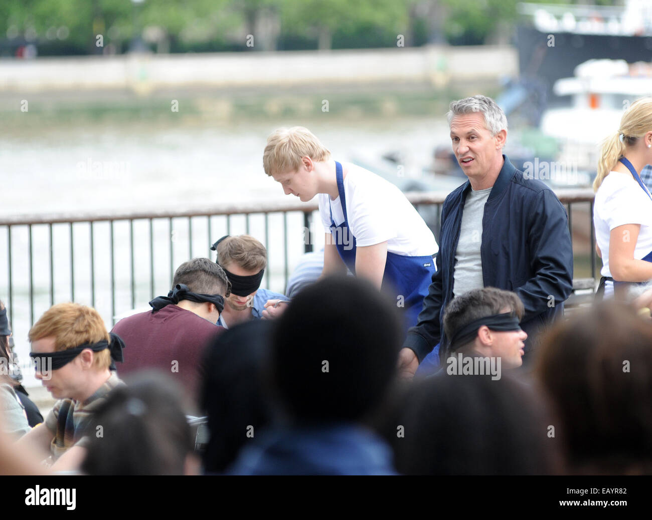 Gary Lineker pictured filming new Walkers Ad on the South Bank ...