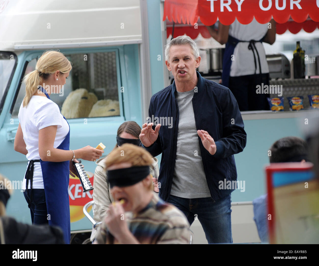 Gary Lineker pictured filming new Walkers Ad on the South Bank ...