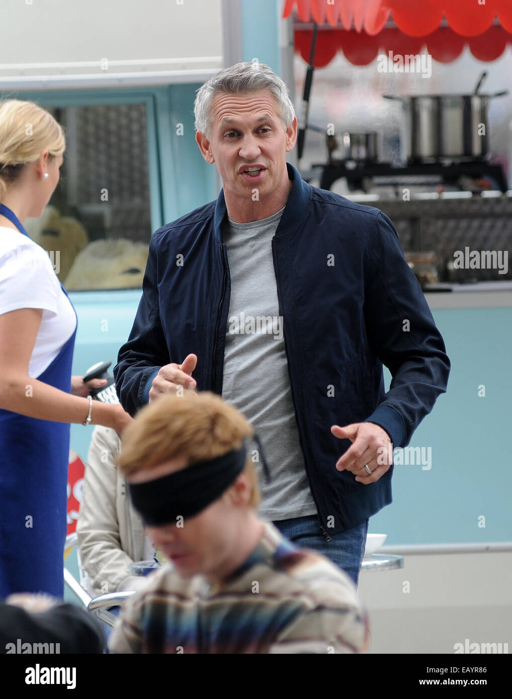 Gary Lineker pictured filming new Walkers Ad on the South Bank ...