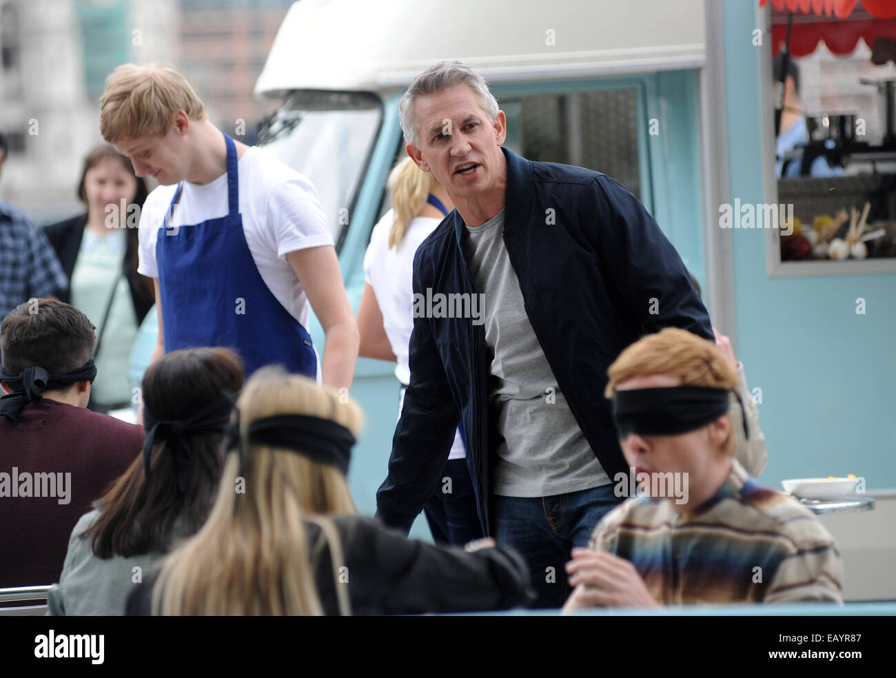 Gary Lineker pictured filming new Walkers Ad on the South Bank ...