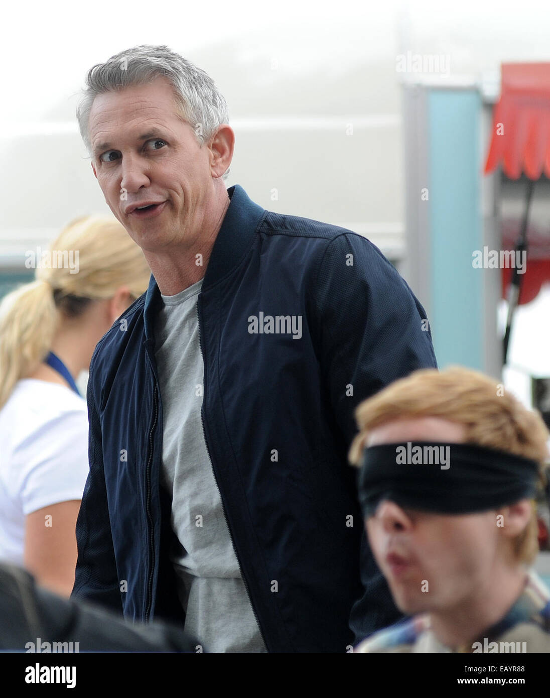 Gary Lineker pictured filming new Walkers Ad on the South Bank ...