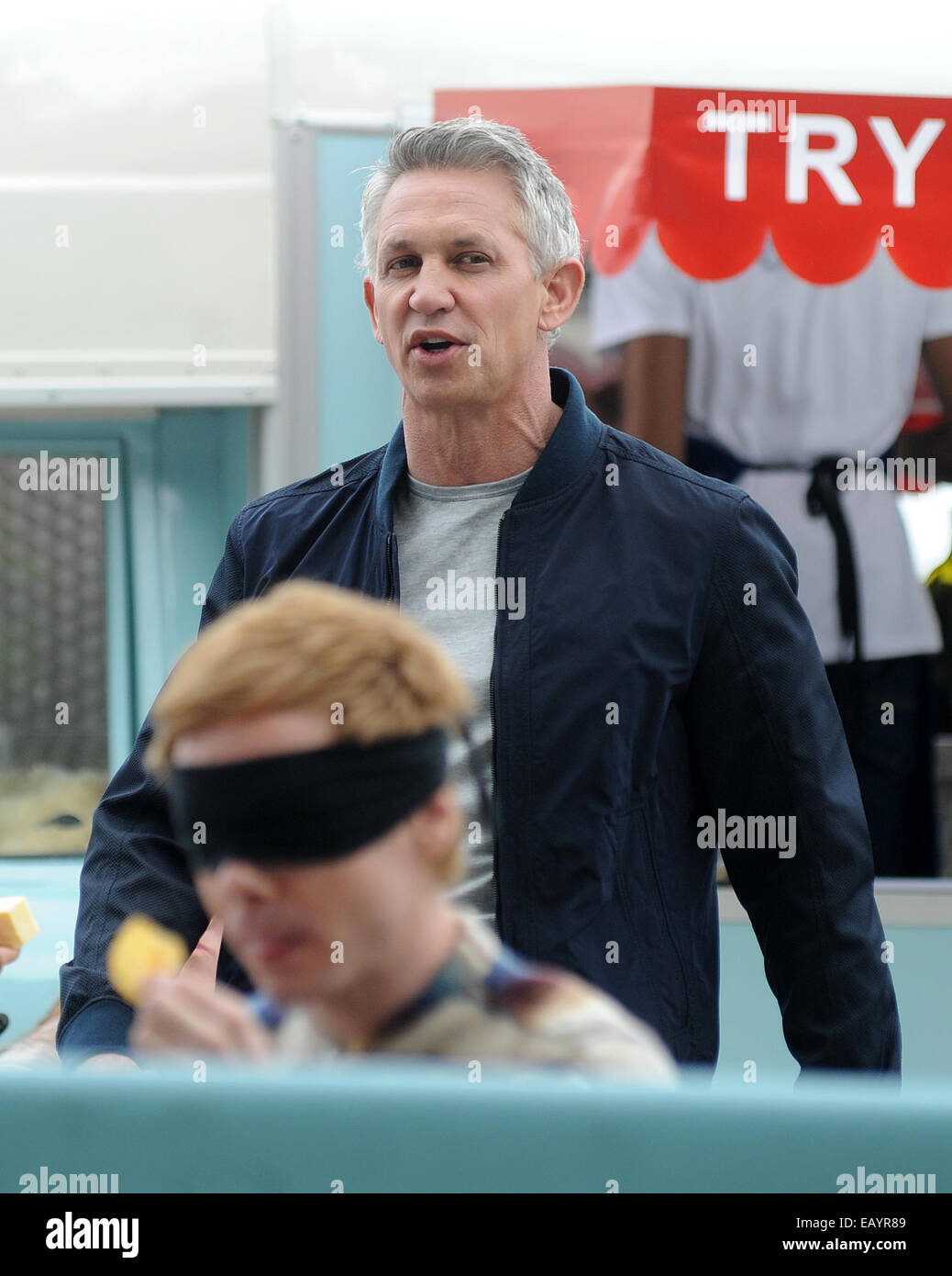 Gary Lineker pictured filming new Walkers Ad on the South Bank ...