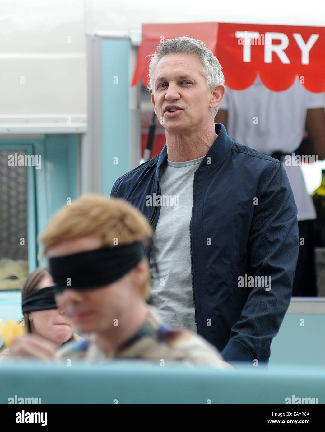 Gary Lineker pictured filming new Walkers Ad on the South Bank ...