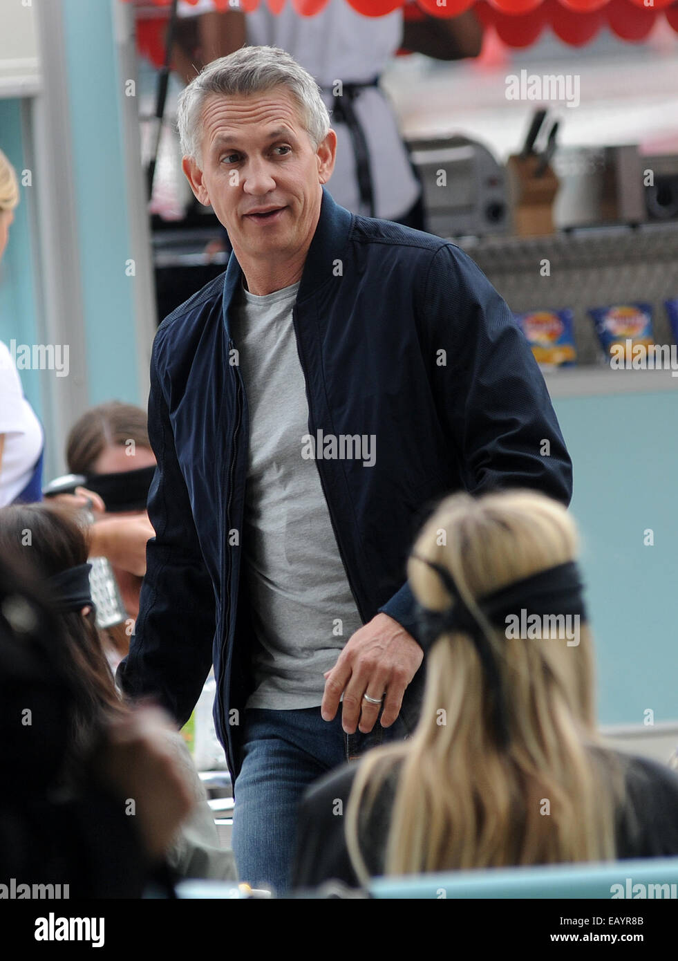 Gary Lineker pictured filming new Walkers Ad on the South Bank ...