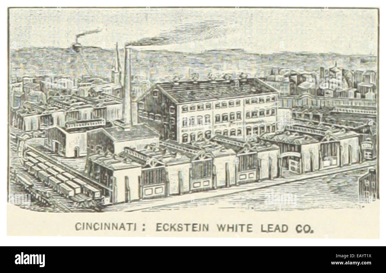 This 1891 illustration depicts the Eckstein White Lead Company in ...