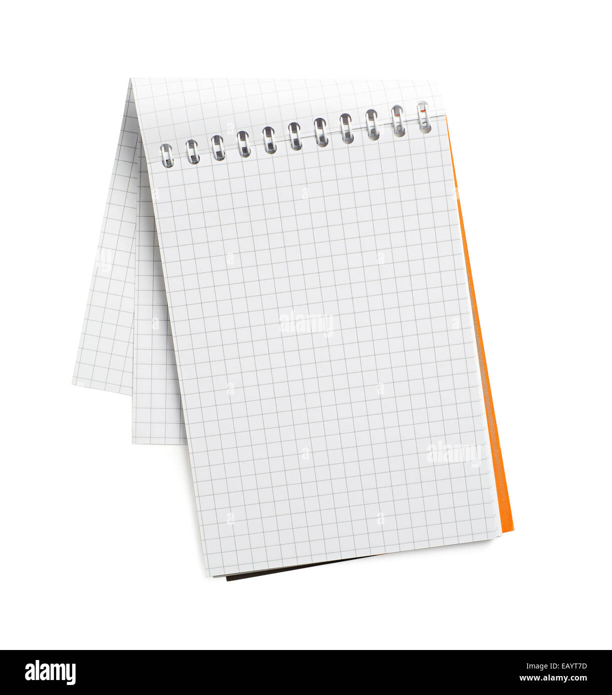 Opened notebook on white background Stock Photo - Alamy