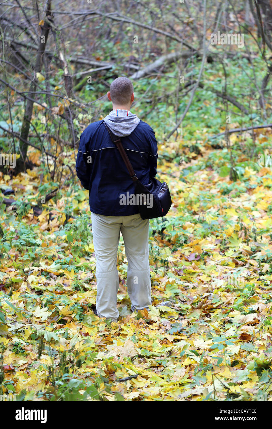 Man stands in green hi-res stock photography and images - Alamy