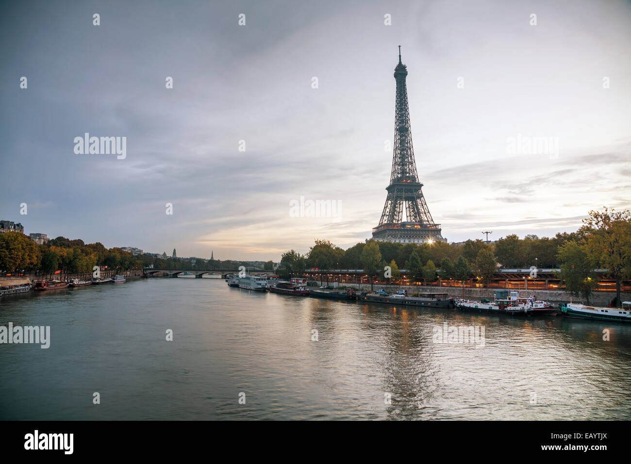 Paris cityscape with Eiffel tower in the morning Stock Photo - Alamy
