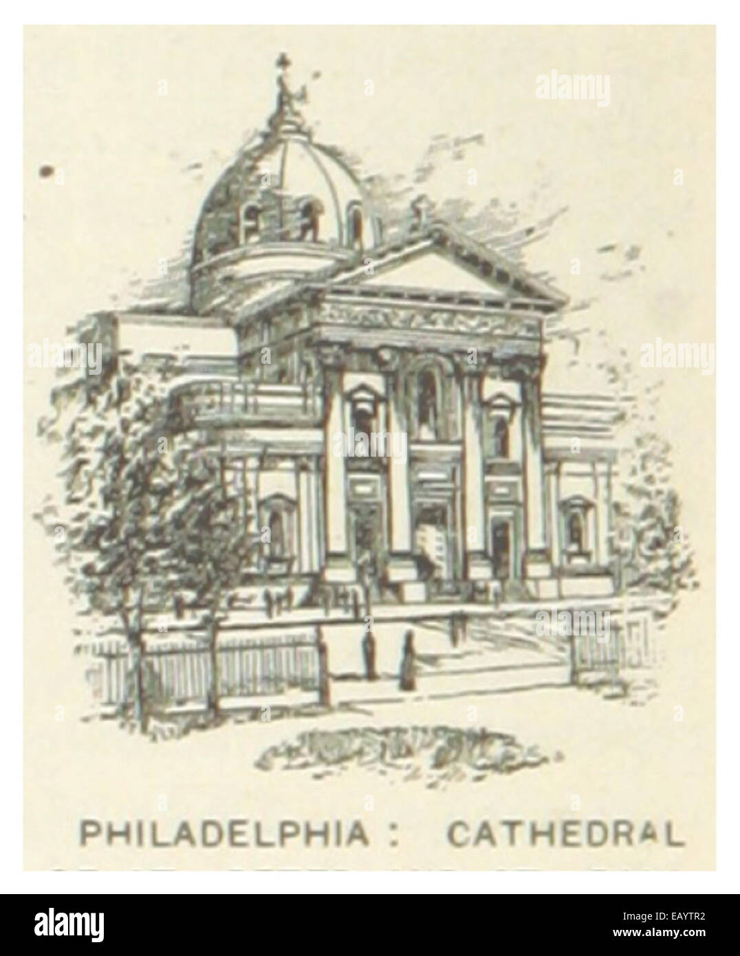 US-PA(1891) p736 PHILADELPHIA CATHEDRAL Stock Photo - Alamy