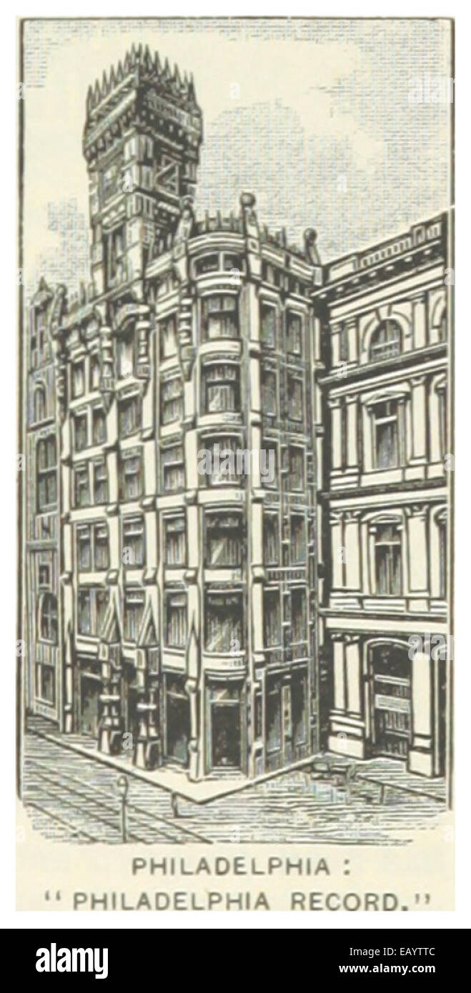 US-PA(1891) p743 PHILADELPHIA, THE PHILADELPHIA RECORD Stock Photo - Alamy