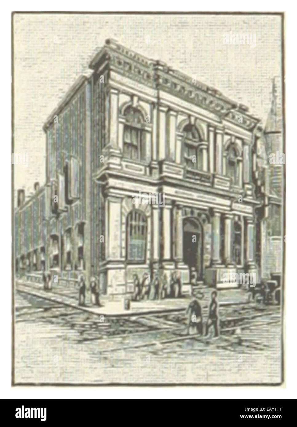 This 1891 map of Philadelphia features the First National Bank ...