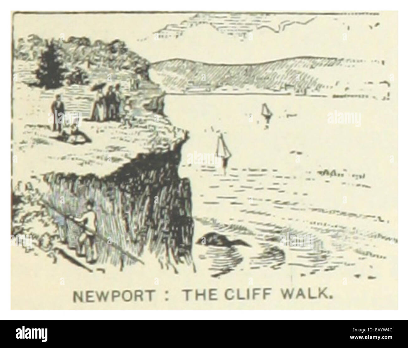 Vintage newport map hi-res stock photography and images - Alamy