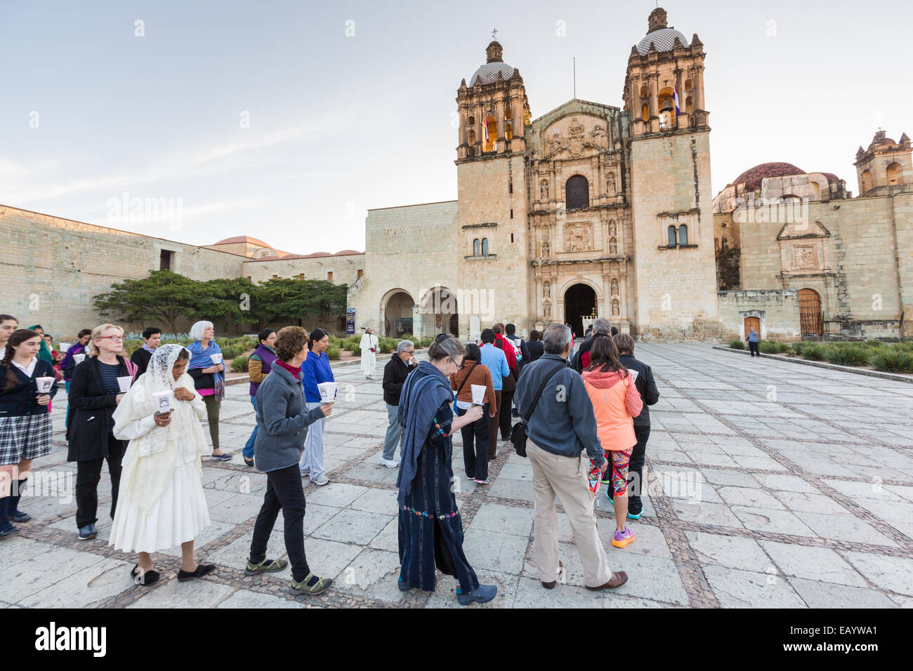 An early morning procession for peace at Santo Domingo church October ...