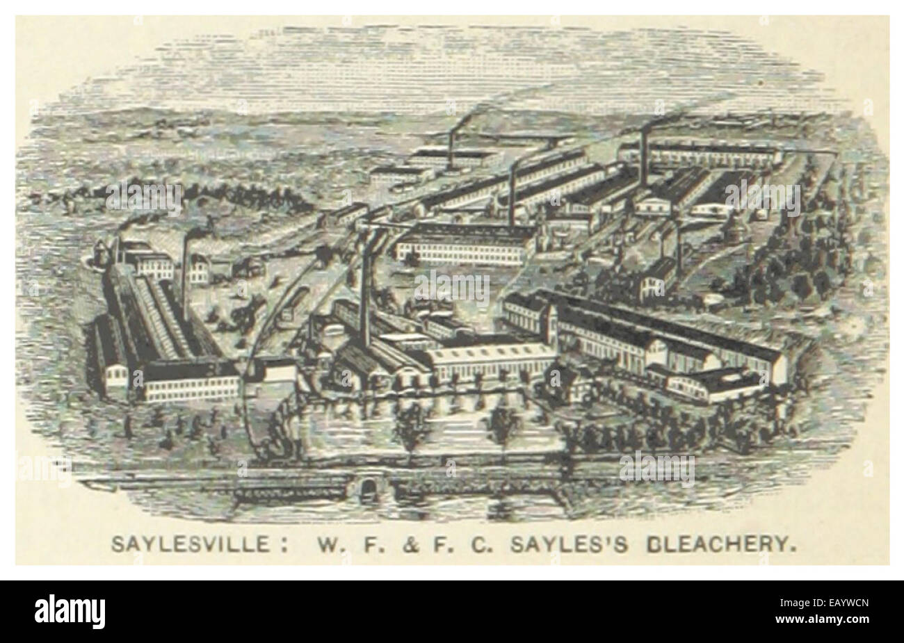 This 1891 map and illustration depict Saylesville and the Sayles’s ...