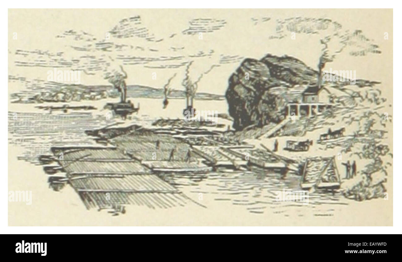 This 1891 illustration depicts the Tennessee River, focusing on its ...