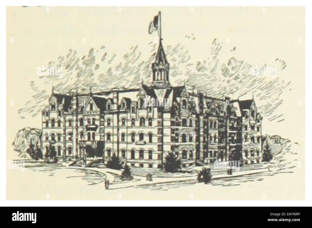 This 1891 illustration depicts Jubilee Hall at Fisk University in ...