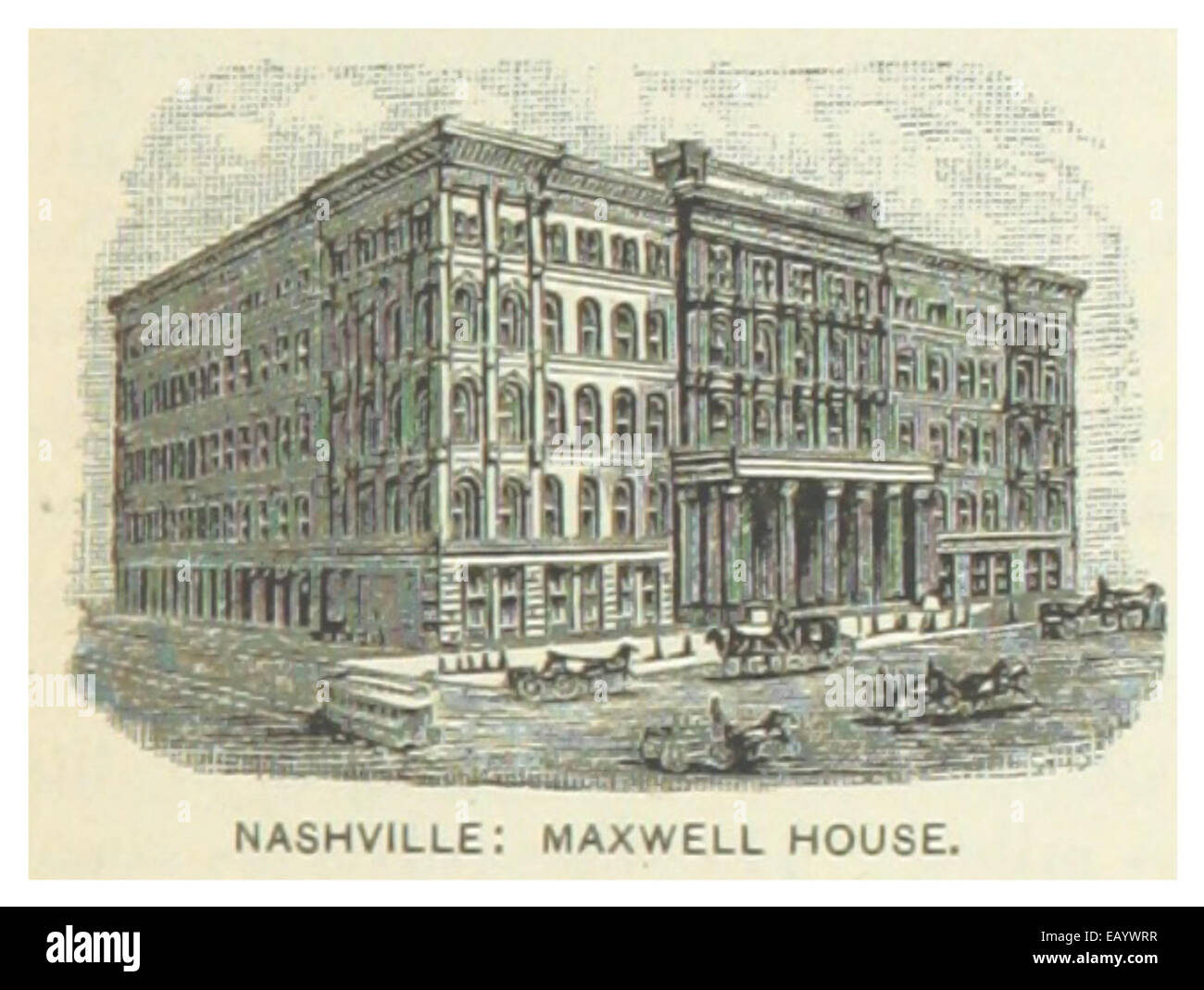 This 1891 illustration features the Maxwell House in Nashville ...
