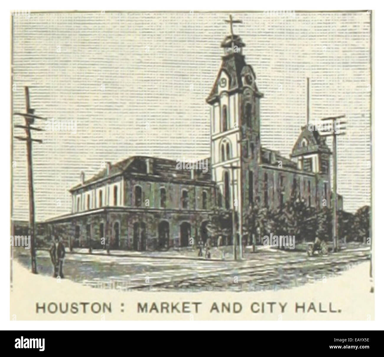 Old map of houston Cut Out Stock Images & Pictures - Alamy