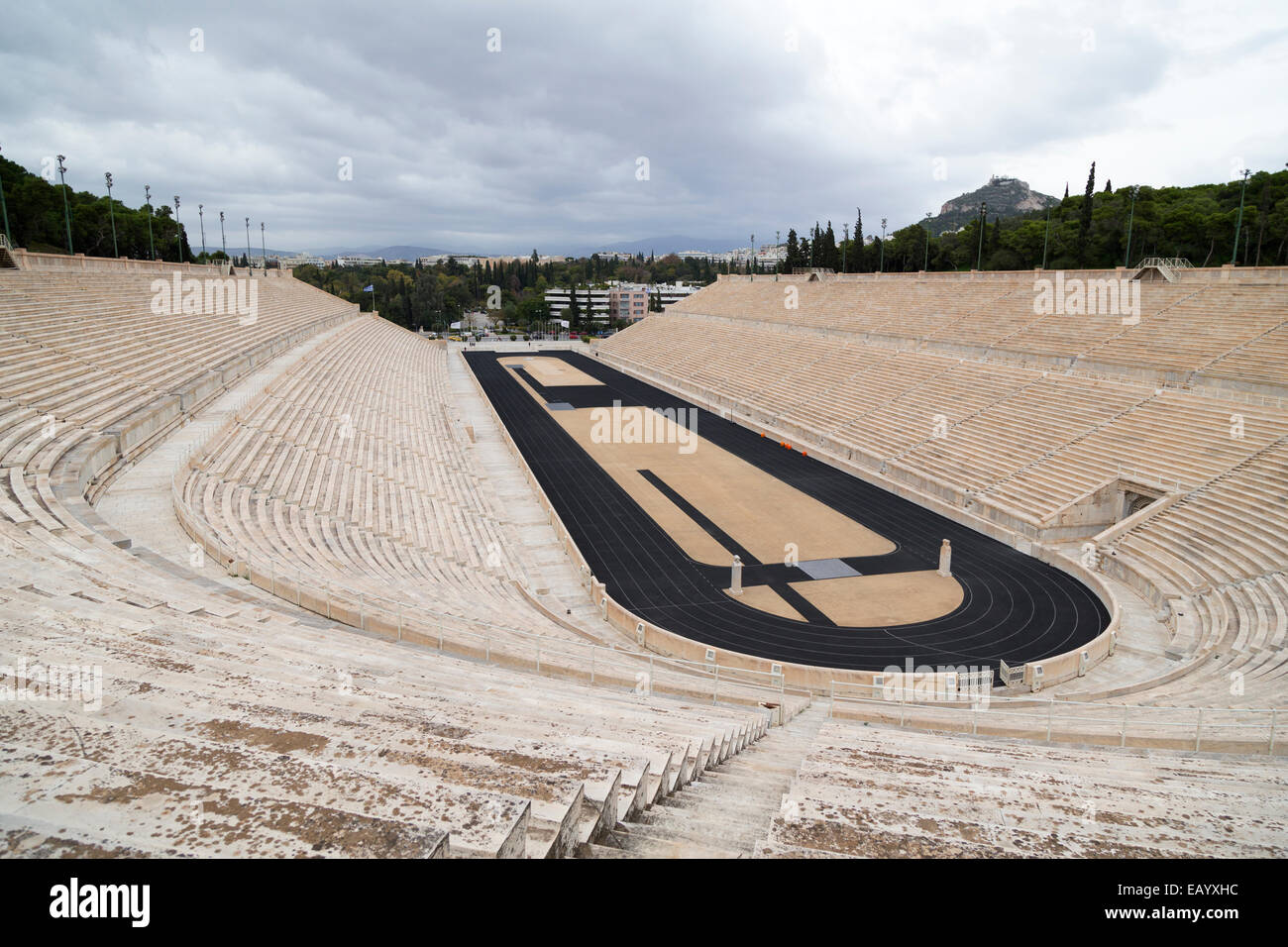 Greece, Athens, the Panathenaic Stadium - built entirely of white ...