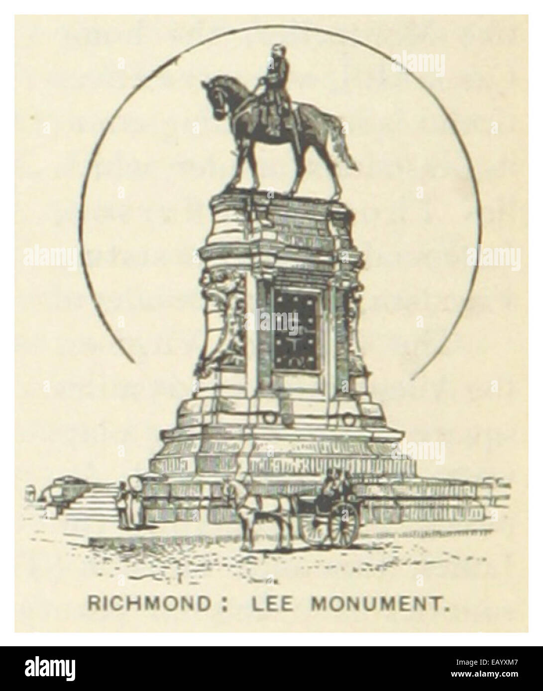 Page 858 from the 1891 publication depicting the Lee Monument in ...