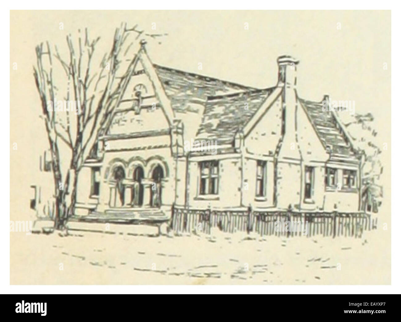 This 1891 illustration shows the Norma Williams Library in Woodstock ...