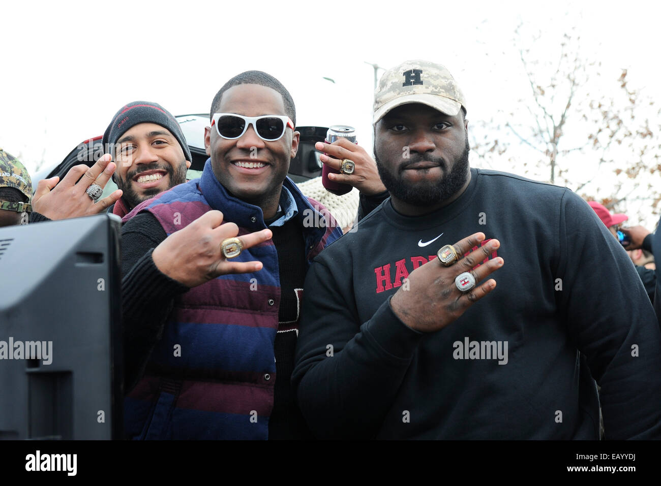 Boston, Massachusetts, USA. 22nd Nov, 2014. Harvard fans tailgate ...