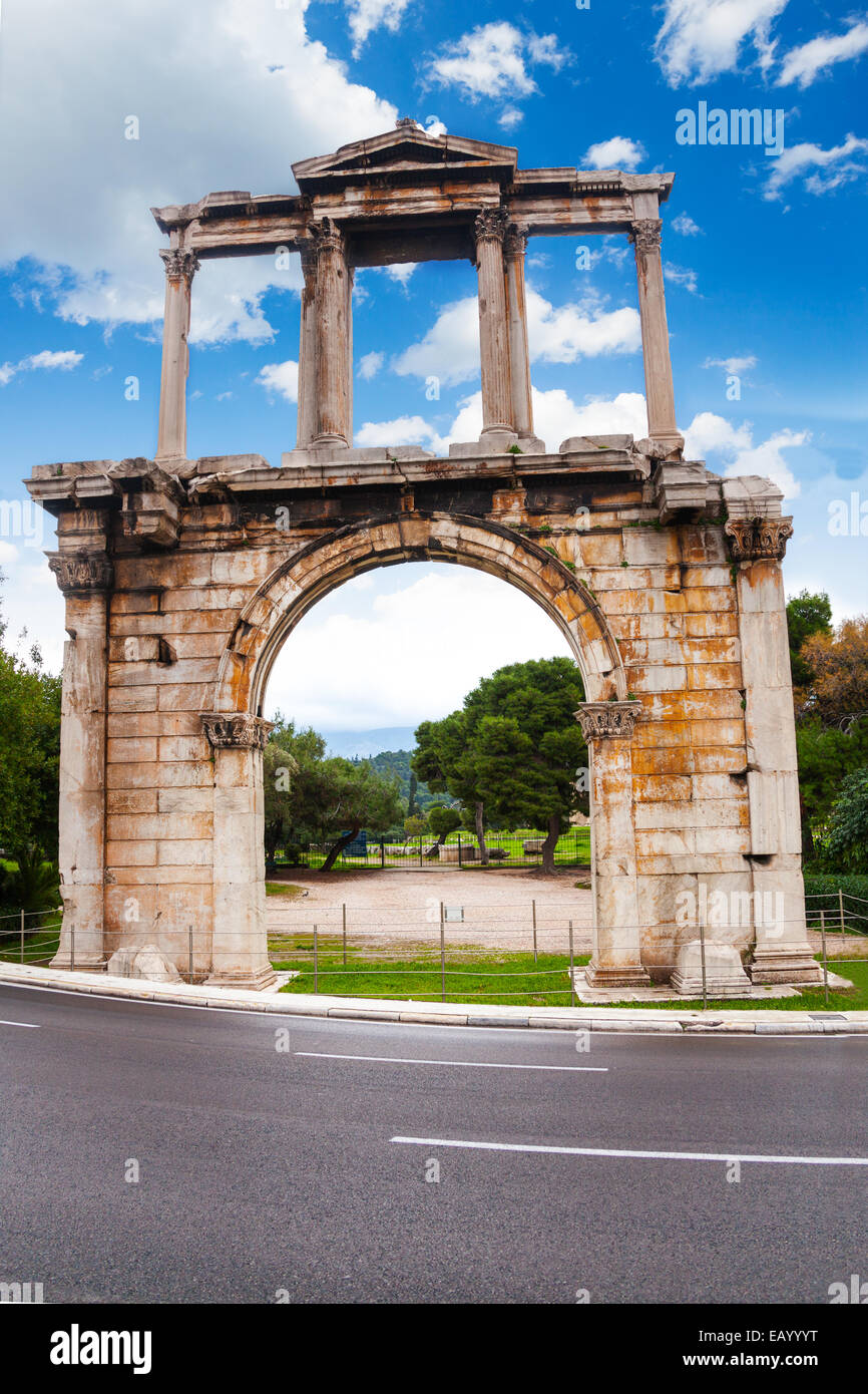 Arch of Hadrian in Athens, Greece Stock Photo - Alamy