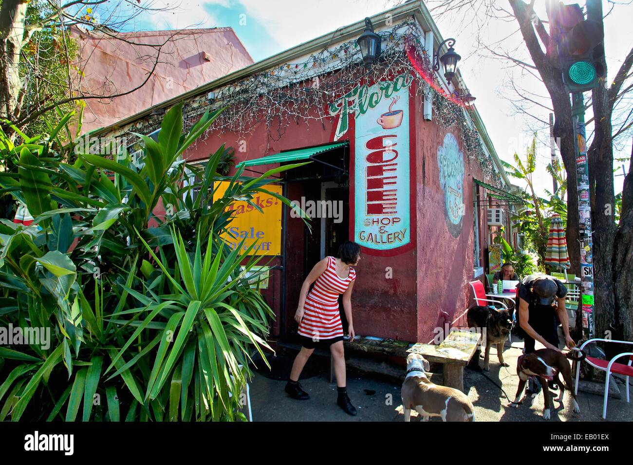 Flora Cafe, Fauborg Marigny, New Orleans, Louisiana, USA Stock Photo ...
