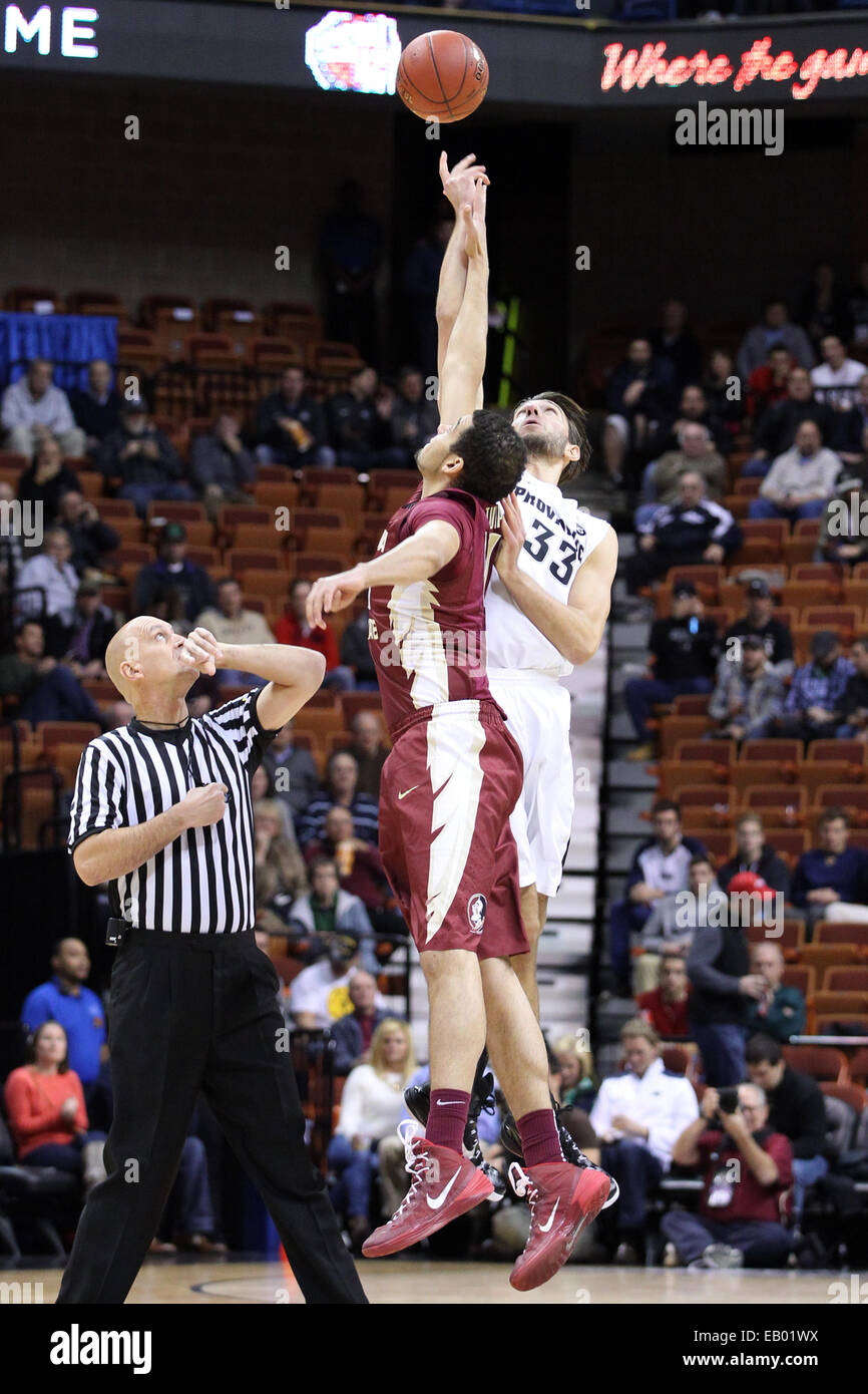 Mohegan Sun Arena. 22nd Nov, 2014. Providence Friars forward Carson ...