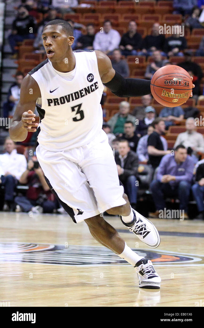 Mohegan Sun Arena. 22nd Nov, 2014. Providence Friars guard Kris Dunn (3 ...