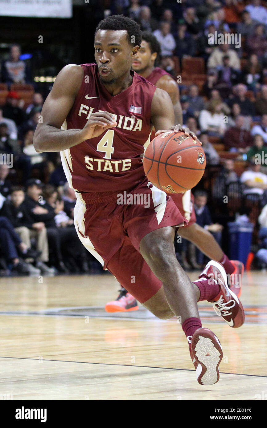 Mohegan Sun Arena. 22nd Nov, 2014. Florida State Seminoles guard ...
