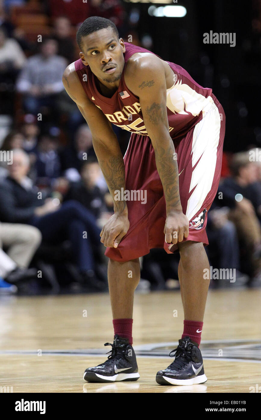 Mohegan Sun Arena. 22nd Nov, 2014. Florida State Seminoles guard Aaron ...