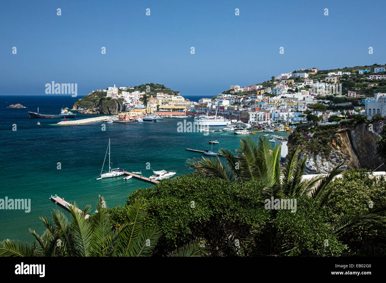Aerial View of the Main Port of Ponza, Italy Stock Photo - Alamy