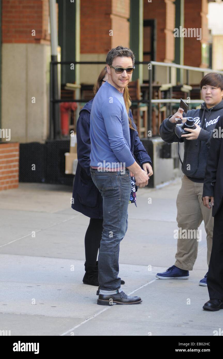 James McAvoy greets fans in New York Featuring: James McAvoy Where ...