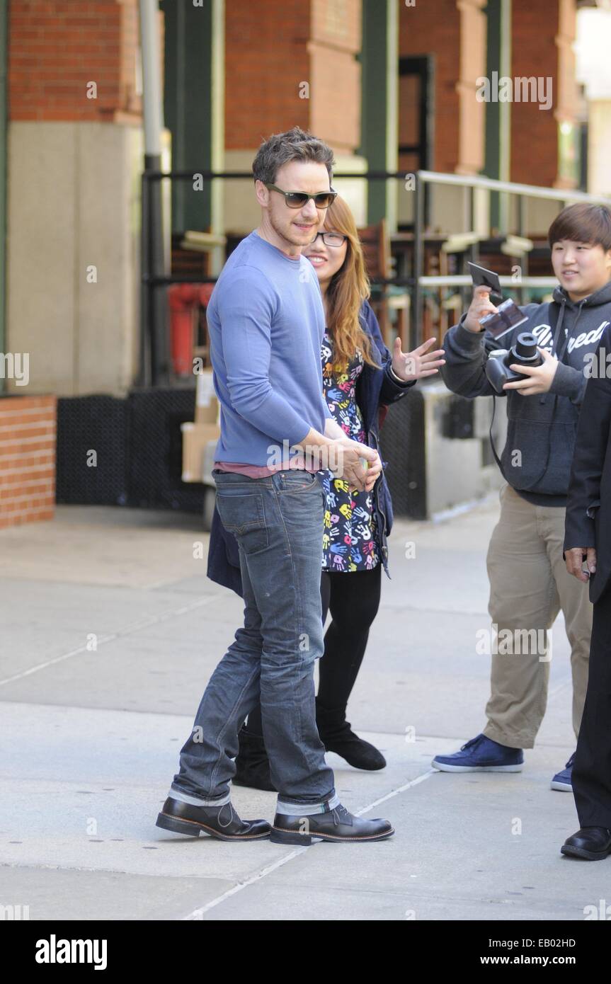James McAvoy greets fans in New York Featuring: James McAvoy Where ...