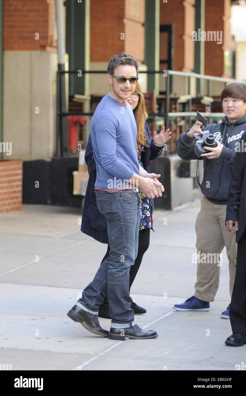 James McAvoy greets fans in New York Featuring: James McAvoy Where ...