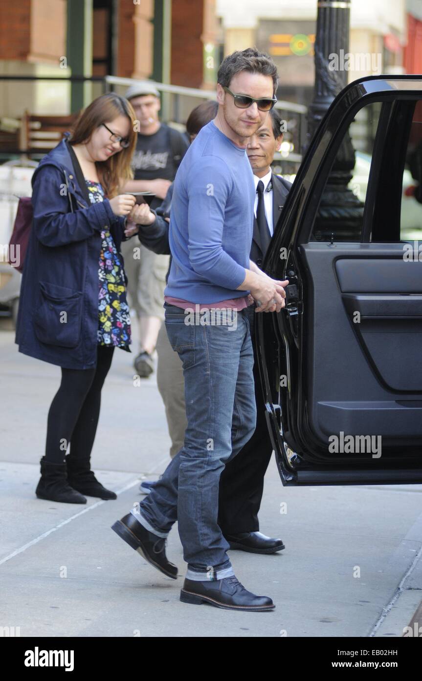 James McAvoy greets fans in New York Featuring: James McAvoy Where ...