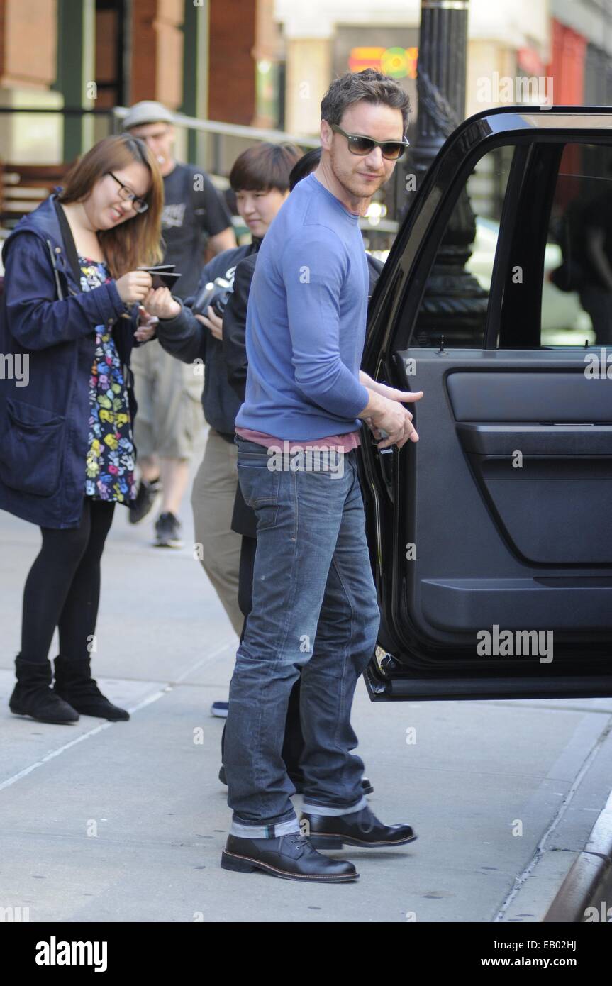 James McAvoy greets fans in New York Featuring: James McAvoy Where ...