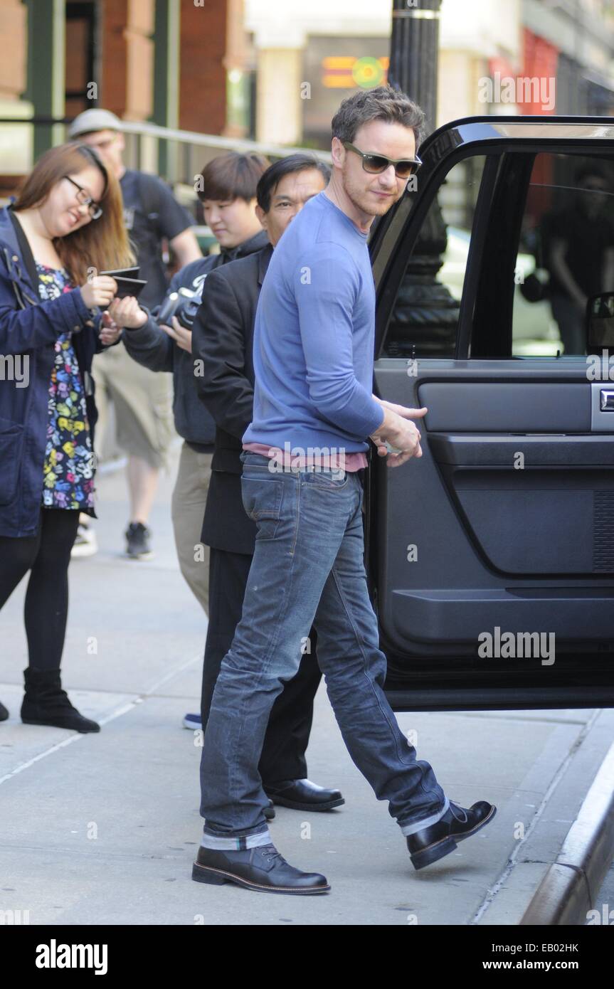 James McAvoy greets fans in New York Featuring: James McAvoy Where ...