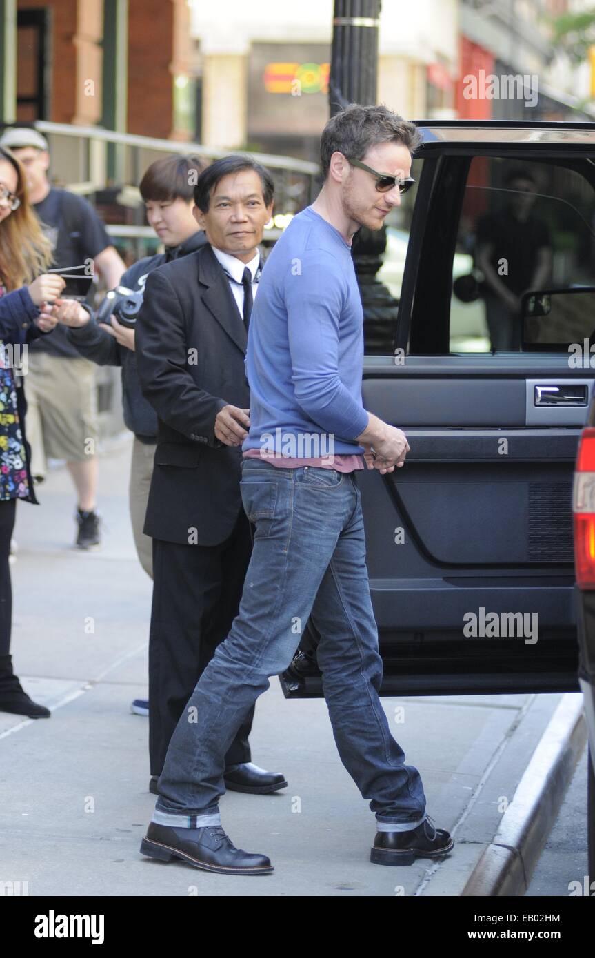 James McAvoy greets fans in New York Featuring: James McAvoy Where ...