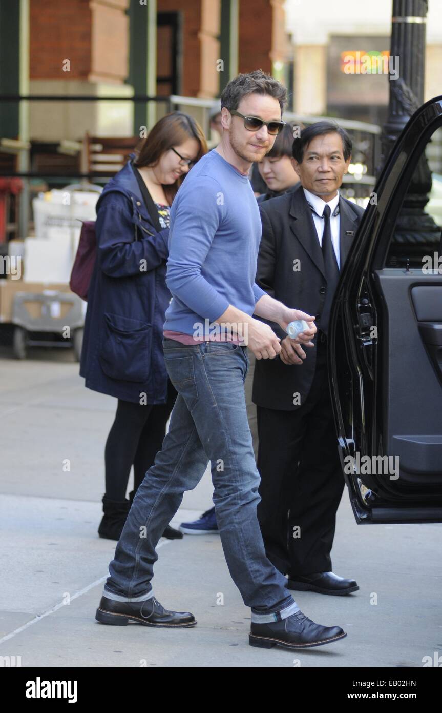 James McAvoy greets fans in New York Featuring: James McAvoy Where ...