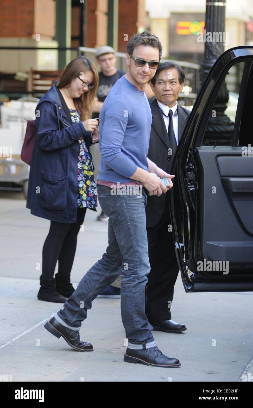 James McAvoy greets fans in New York Featuring: James McAvoy Where ...