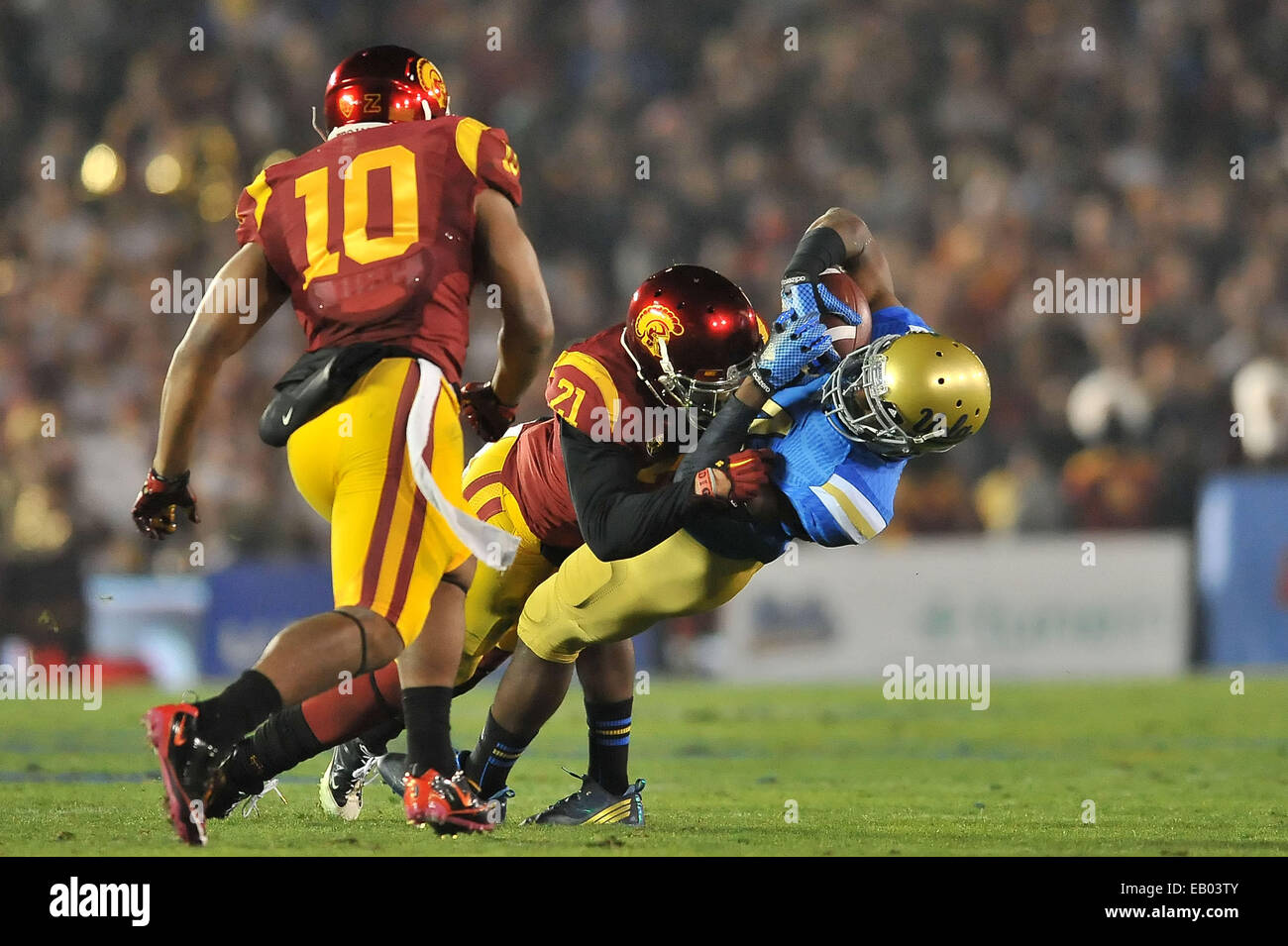Pasadena, CA. 22nd Nov, 2014. UCLA Bruins wide receiver Mossi Johnson ...