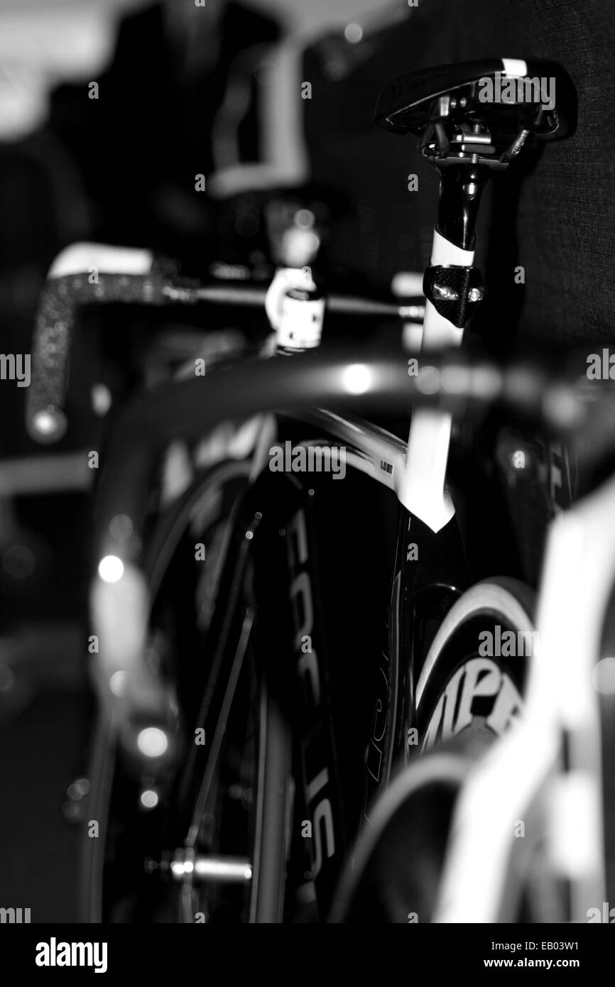 Manchester velodrome national cycling centre Black and White Stock ...