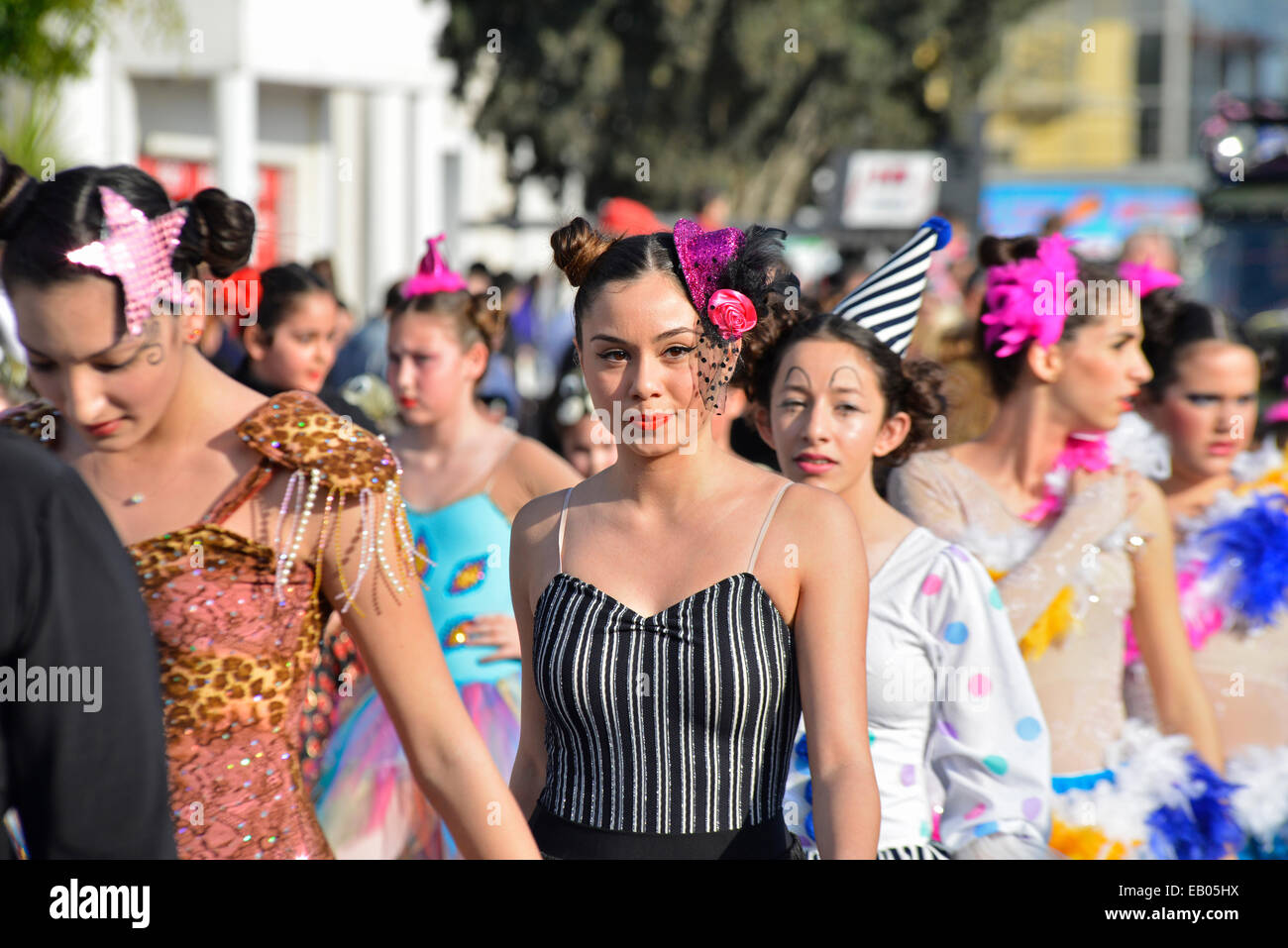 The colorful Annual Street Carnival in Paphos Cyprus Stock Photo - Alamy