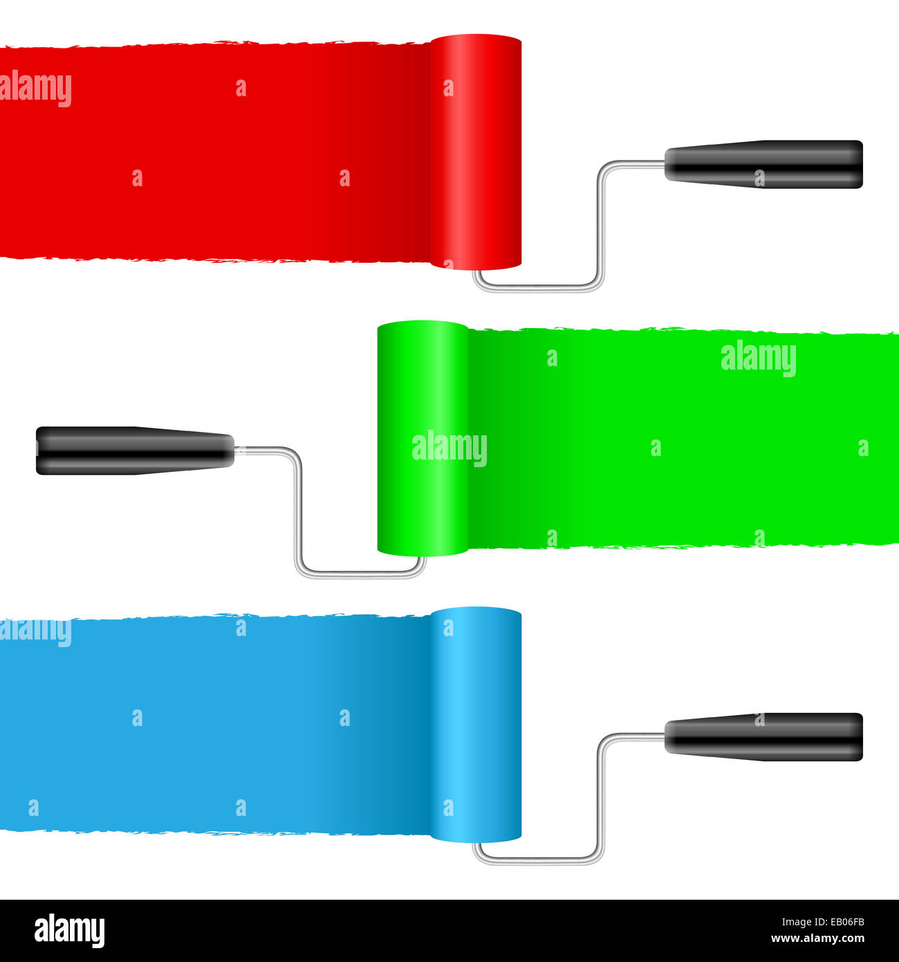 Paint roller set on a white background Stock Photo - Alamy