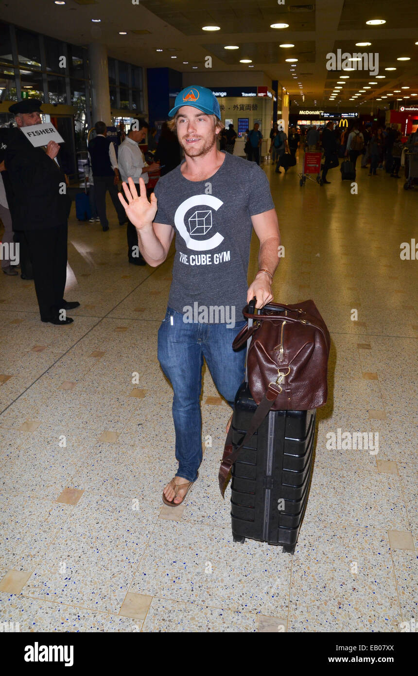 Celebrity Chef Hayden Quinn arriving at Sydney Airport Featuring ...