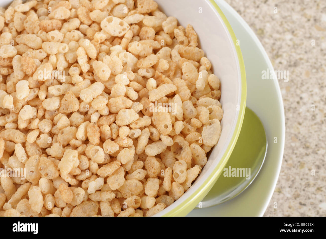Rice krispies a popular puffed rice breakfast cereal in a breakfast ...
